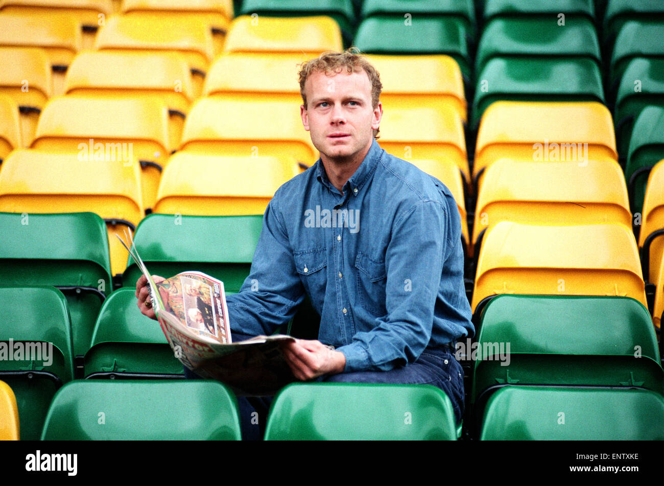 Norwich City legend Jeremy Goss at Carrow Road after his winning goal ...