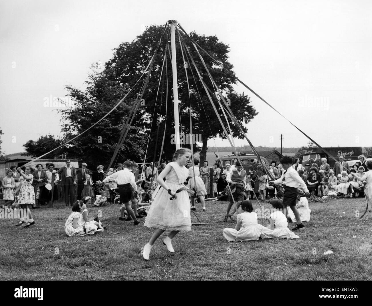 Maypole image Black and White Stock Photos & Images - Alamy