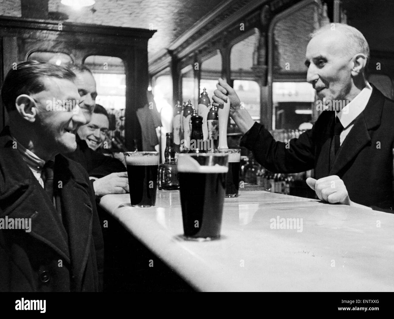 Nine year strike. James Downey owner of Downey's public house Dun ...