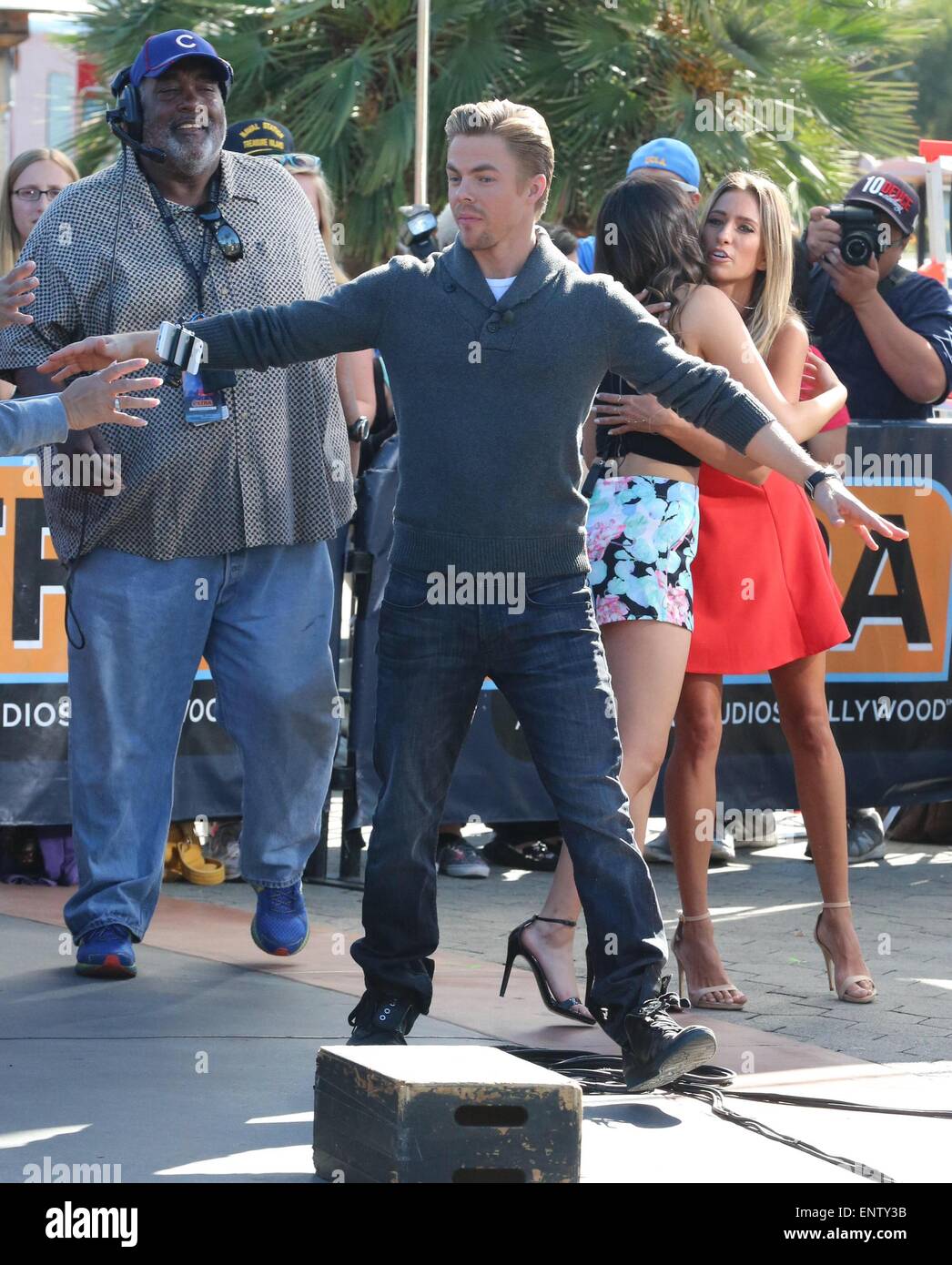 Derek Hough and Bethany Mota appear on Extra Featuring: Derek Hough ...