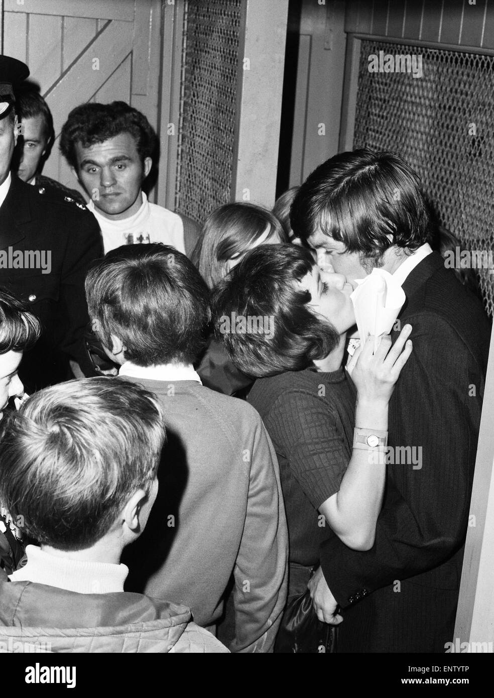 Wolverhampton Wanderers vs. Nottingham Forest Peter Knowles is kissed ...