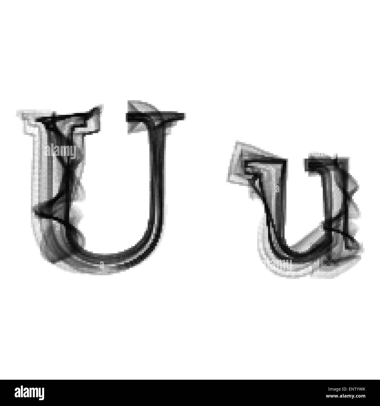 Black Smoke font. Letter U Stock Vector Image & Art - Alamy