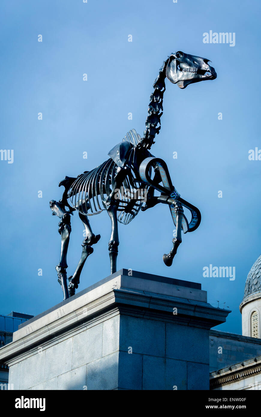 Gift Horse by artist Hans Haacke on the Fourth Plinth, Trafalgar Square ...