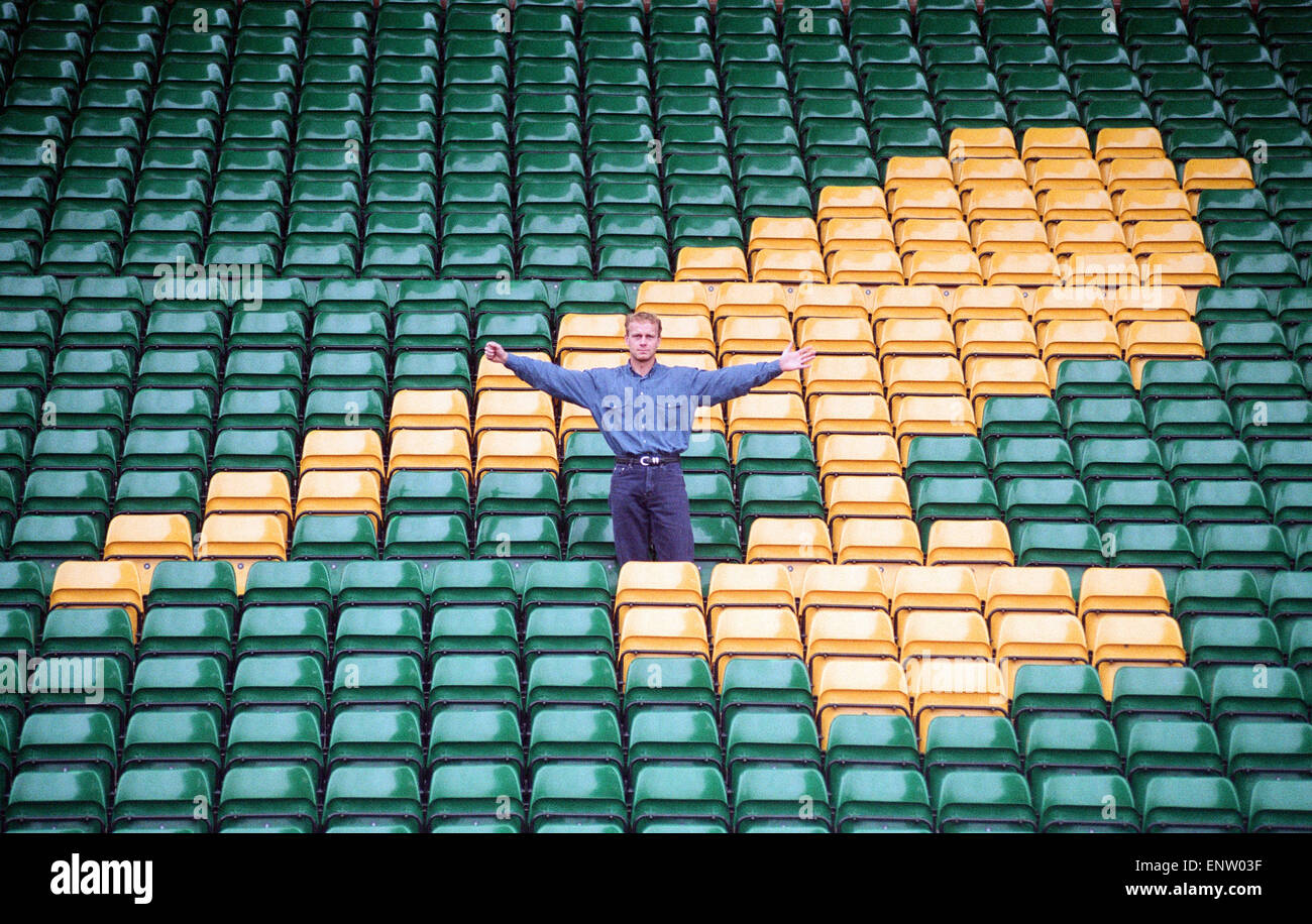 Norwich City legend Jeremy Goss at Carrow Road after his winning goal ...