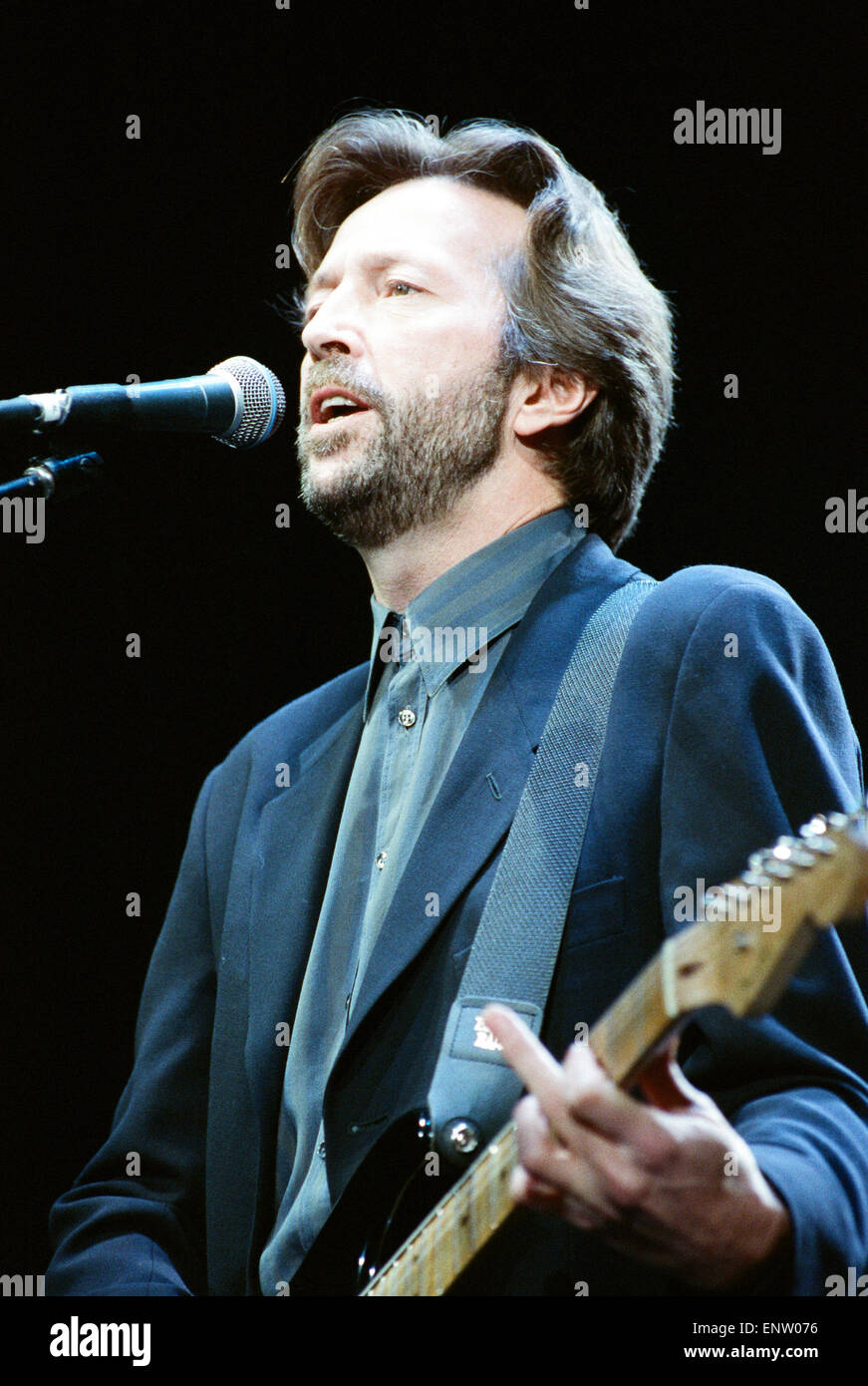 Eric Clapton on stage at the Brighton Centre, Brighton, 1st February ...