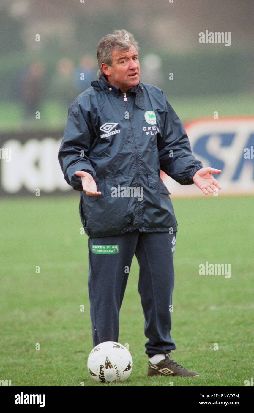 England manager Terry Venables taking charge of an England training ...