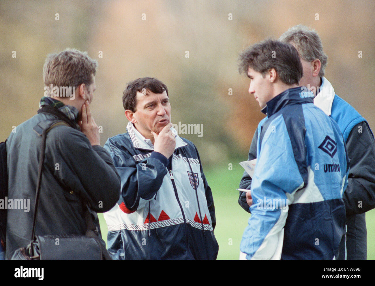 England manager Graham Taylor taking charge of a training session. 17th ...