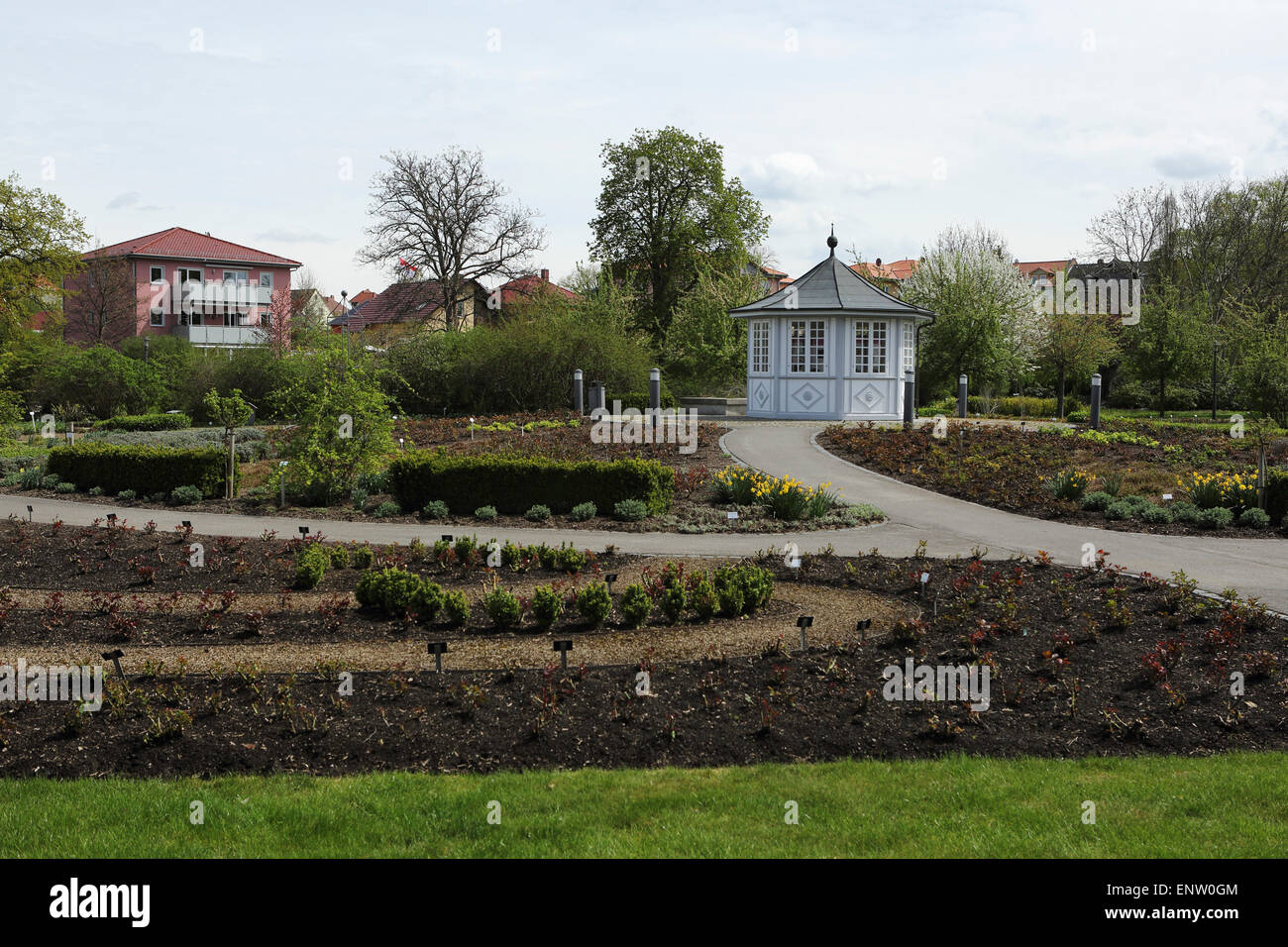 The Rose Garden (Rosengarten) in Bad Langensalza, Germany Stock Photo ...