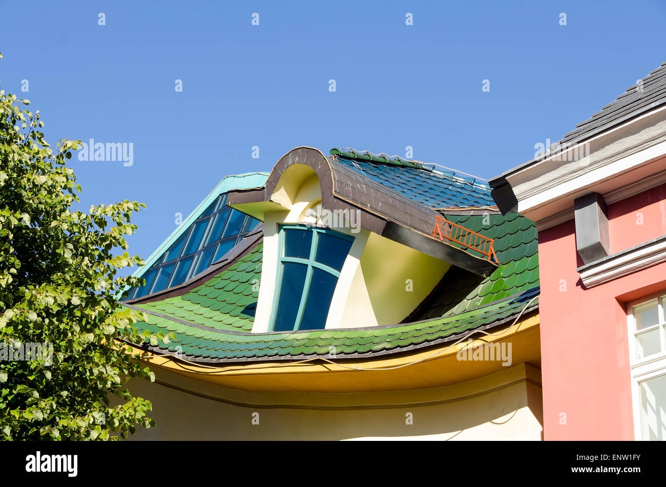 Crooked House (Krzywy Domek) Bohaterow Monte Cassino Street Sopot Poland Stock Photo - Alamy