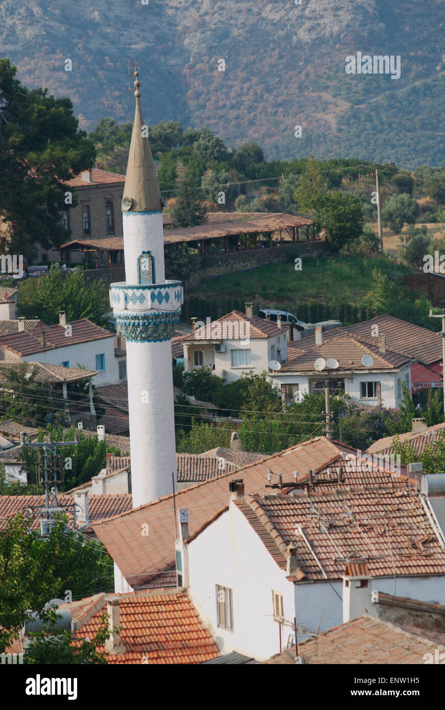 Minaret and Village, Sirince, Turkey Stock Photo - Alamy