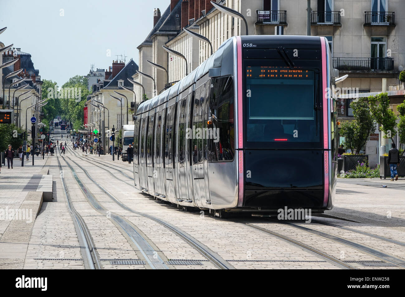 Tramway and trams in Tours, France Stock Photo - Alamy