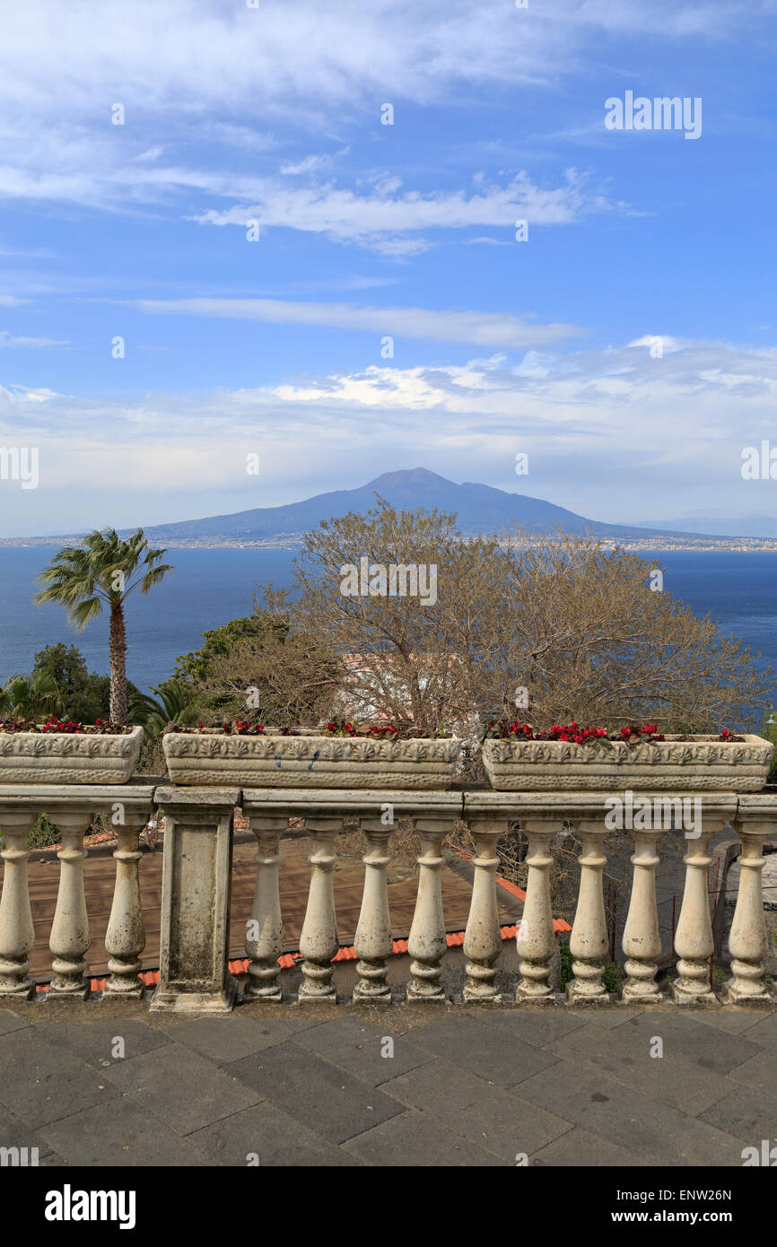 Mount Vesuvius and the Bay of Naples from Vico Equense, Sorrento ...