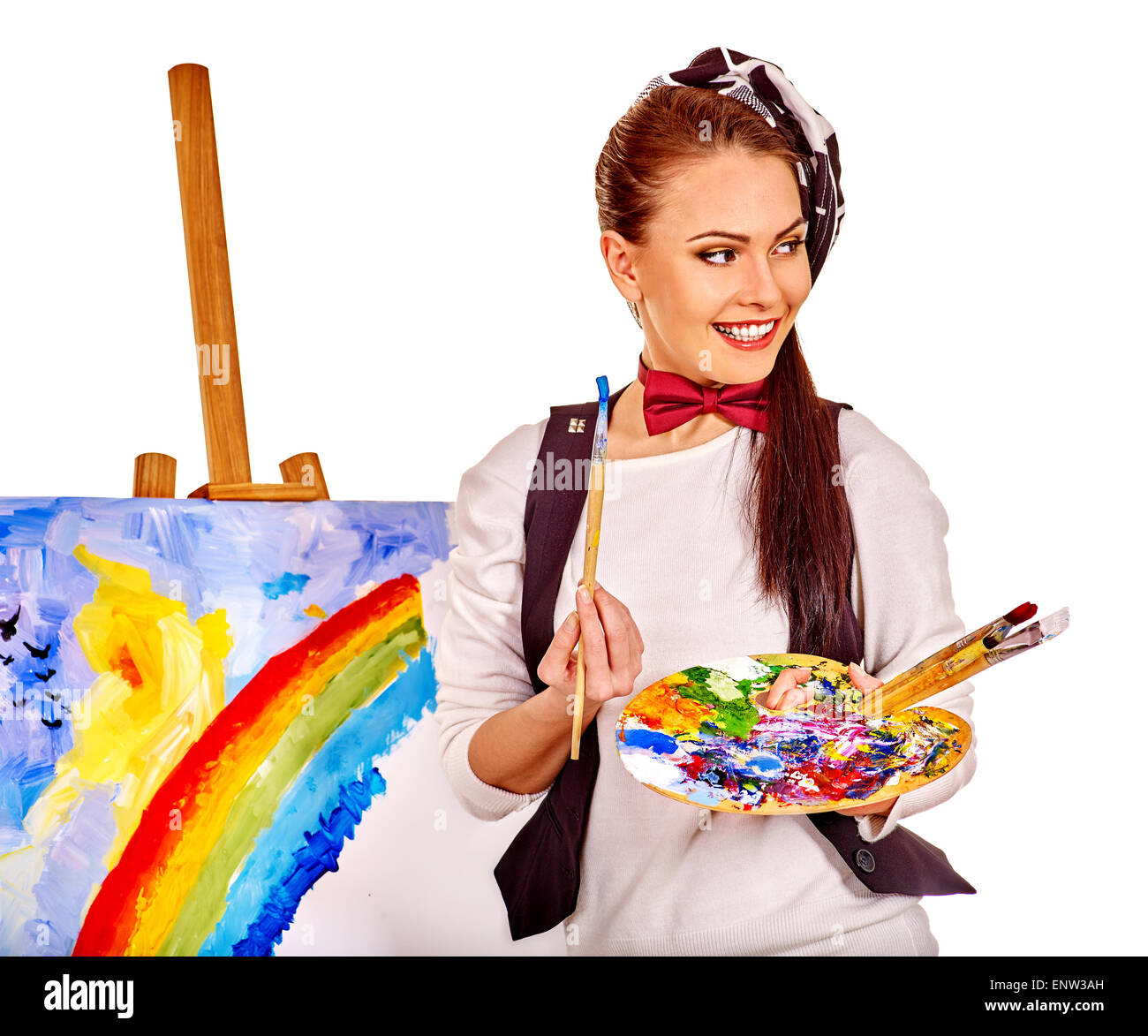 Female artist at work Stock Photo - Alamy