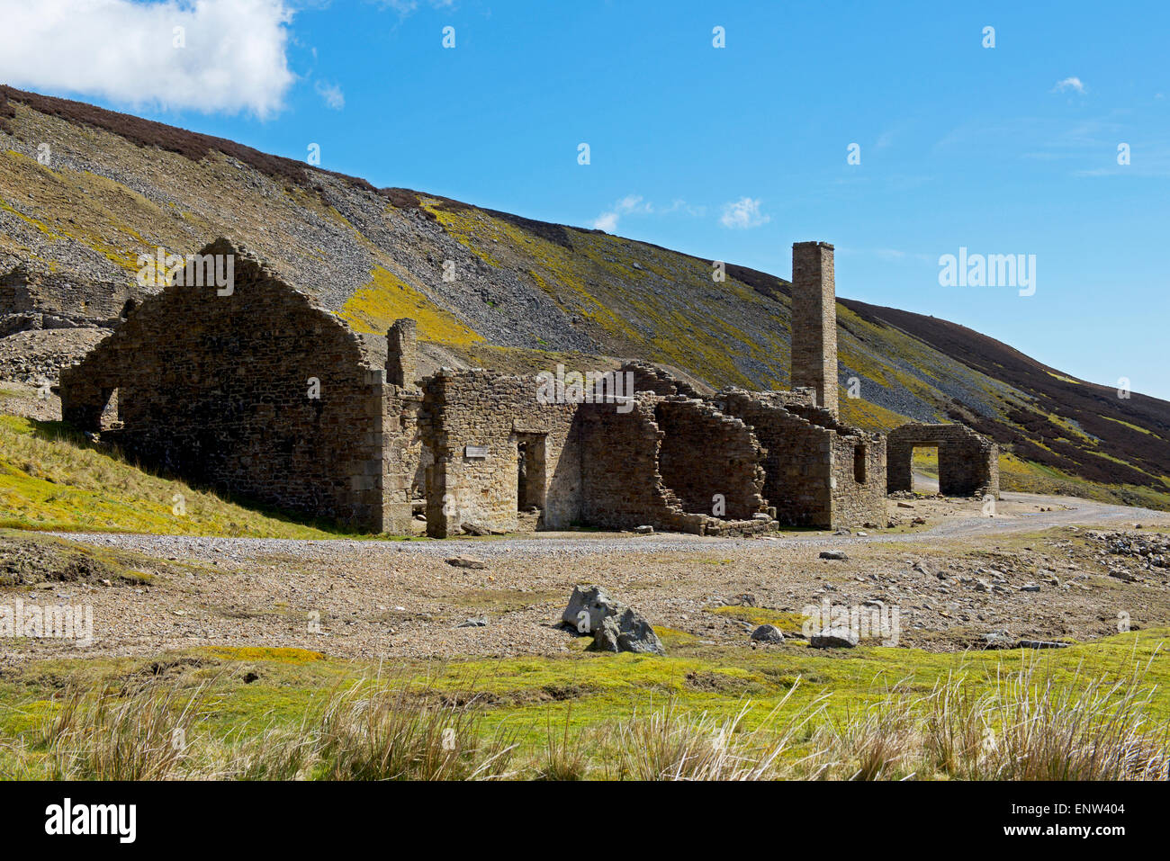 The Old Gang lead smelt mill, Swaledale, Yorkshire Dales National Park ...