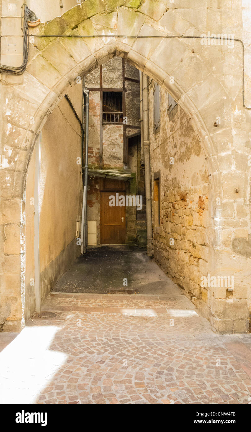 The historical town of Figeac in the Lot region of France is famous for ...