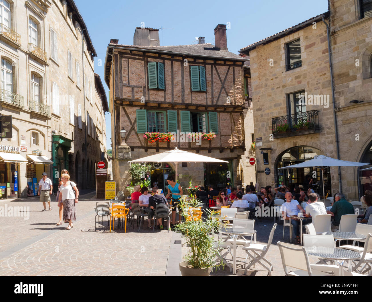 The historical town of Figeac in the Lot region of France is famous for ...