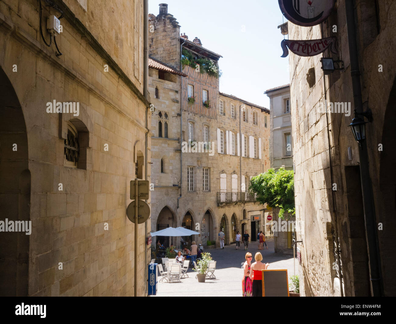 The historical town of Figeac in the Lot region of France is famous for ...