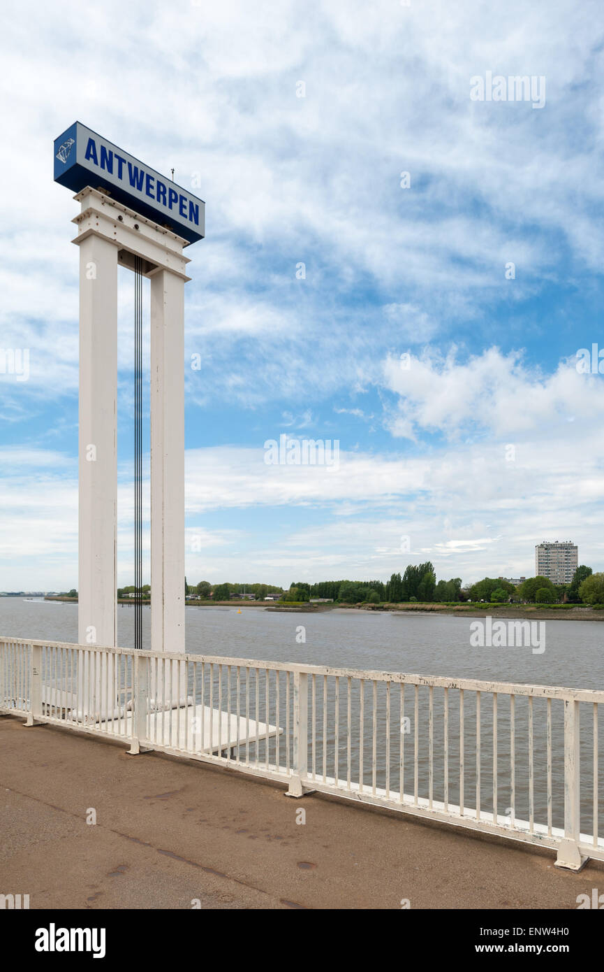 Belgium, Antwerp, sign at the Scheldt Stock Photo - Alamy