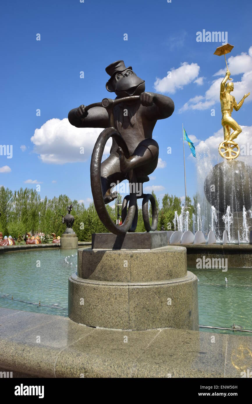 A statue in the streets of Astana, capital of Kazakhstan Stock Photo ...