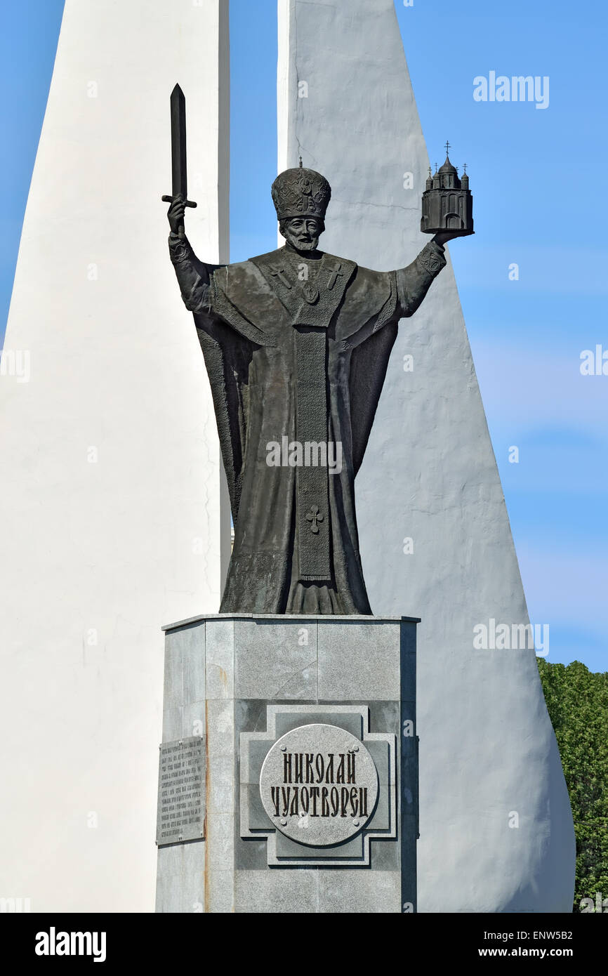 Monument to St Nicholas The Wonderworker. Kaliningrad, Russia Stock ...