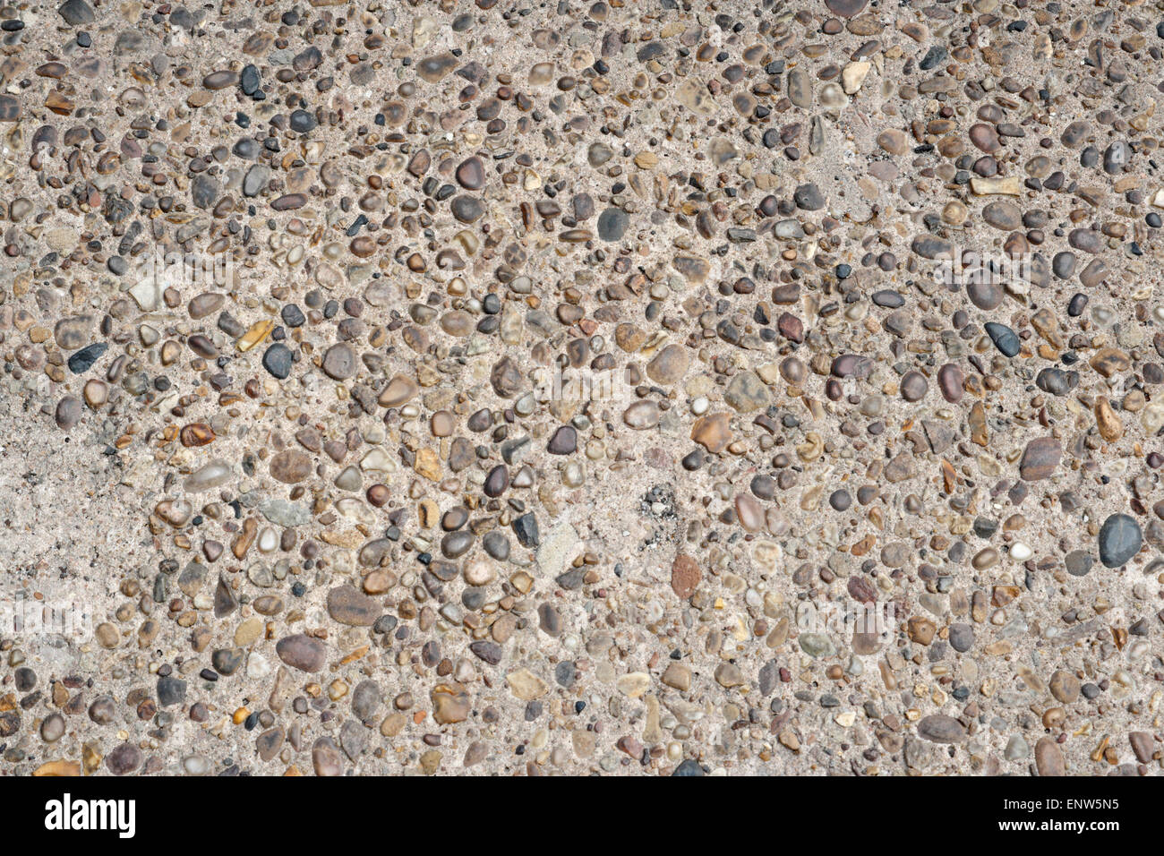 Concrete Step surface showing embedded pebbles Stock Photo - Alamy