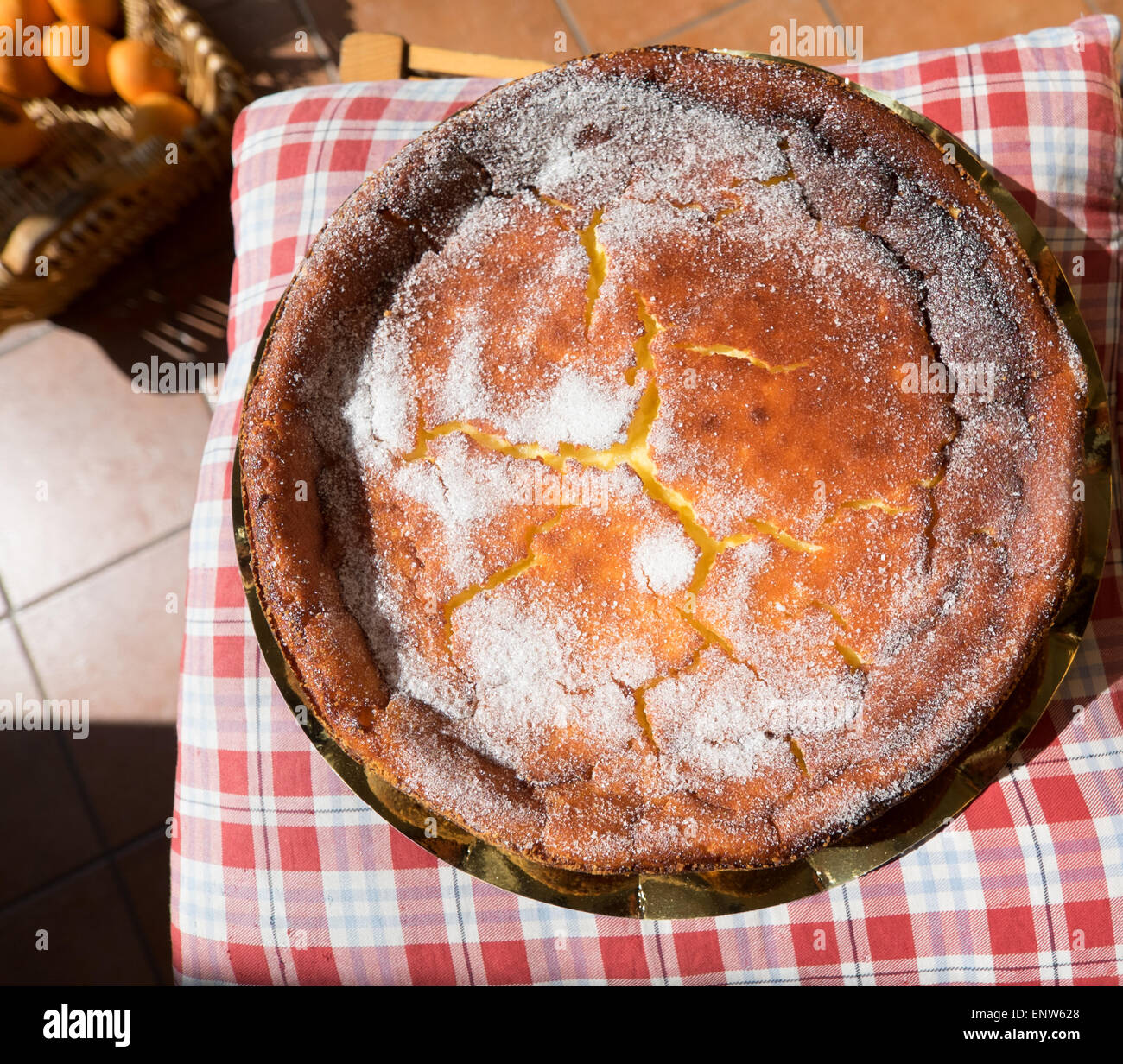 Migliaccio,characteristic traditional Carnival neapolitan cake Stock ...