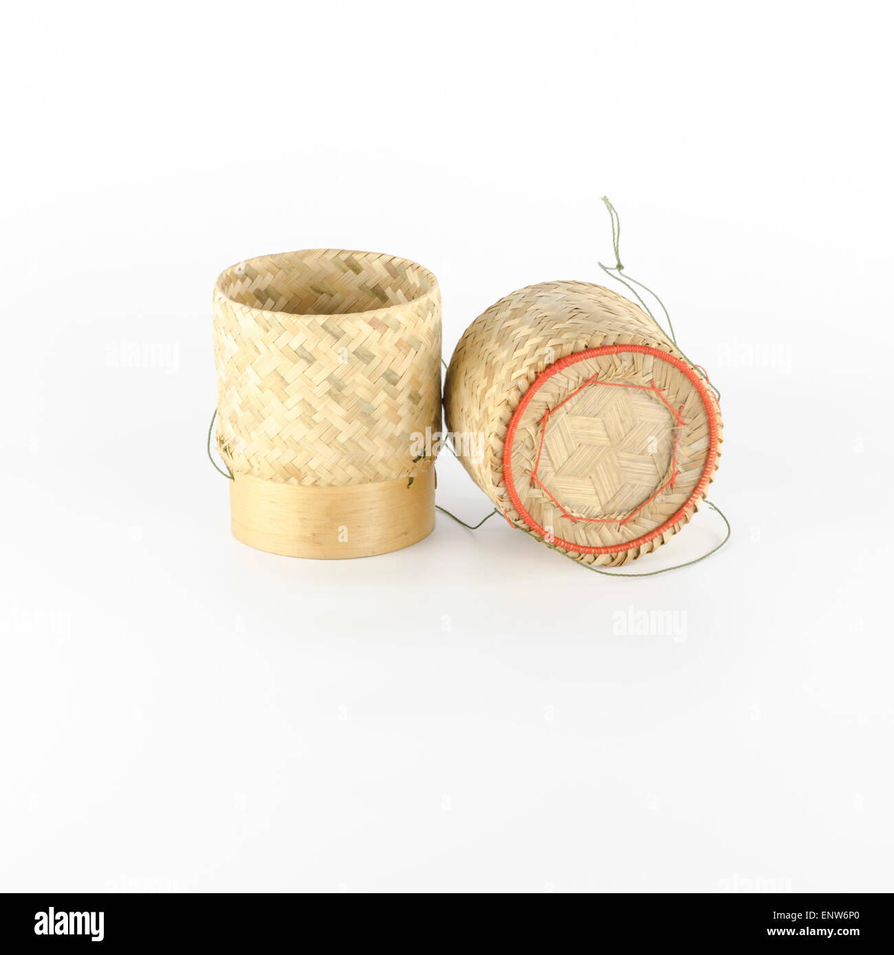 bamboo wooden rice box call Kratib Rice in Thailand Stock Photo - Alamy