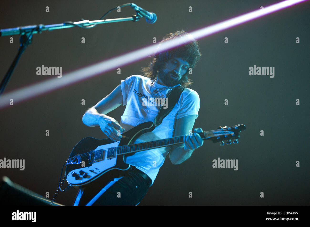 Rock band Kasabian performing live on stage at the Heineken Music Hall ...