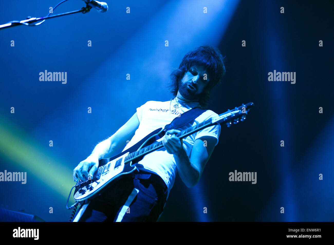 Rock band Kasabian performing live on stage at the Heineken Music Hall ...