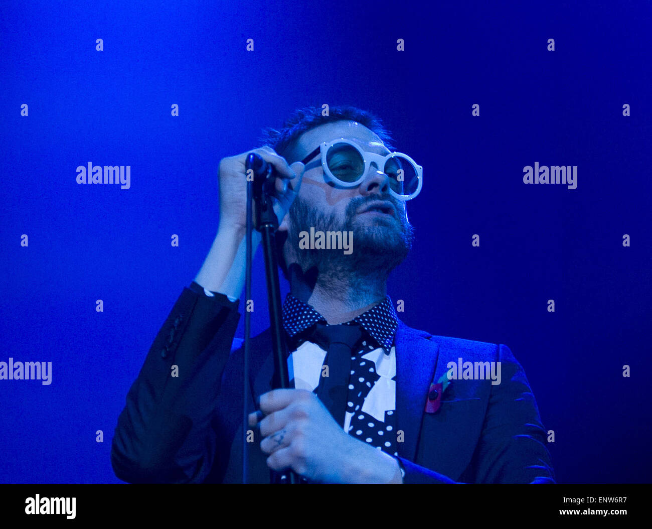 Rock band Kasabian performing live on stage at the Heineken Music Hall ...