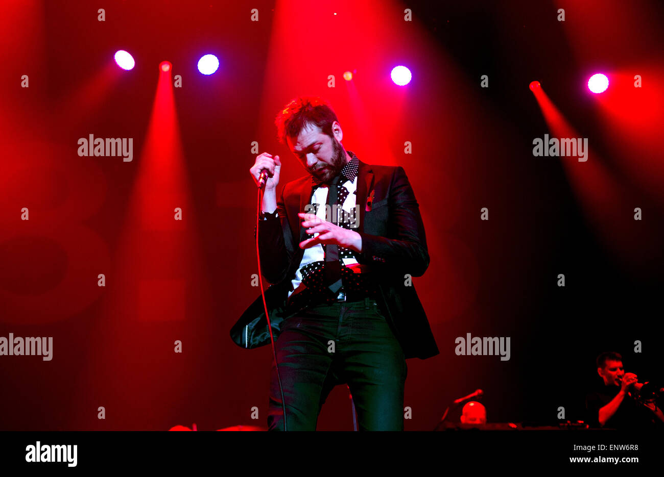 Rock band Kasabian performing live on stage at the Heineken Music Hall ...