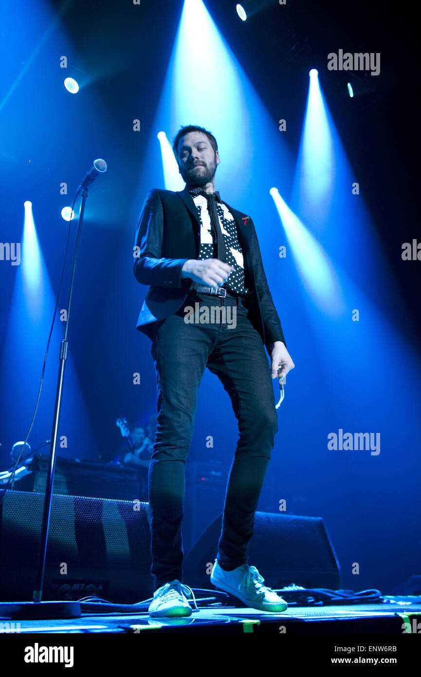 Rock band Kasabian performing live on stage at the Heineken Music Hall ...