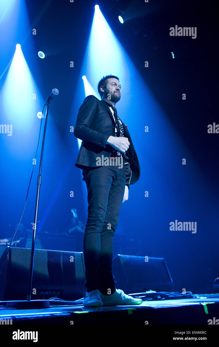 Rock band Kasabian performing live on stage at the Heineken Music Hall ...