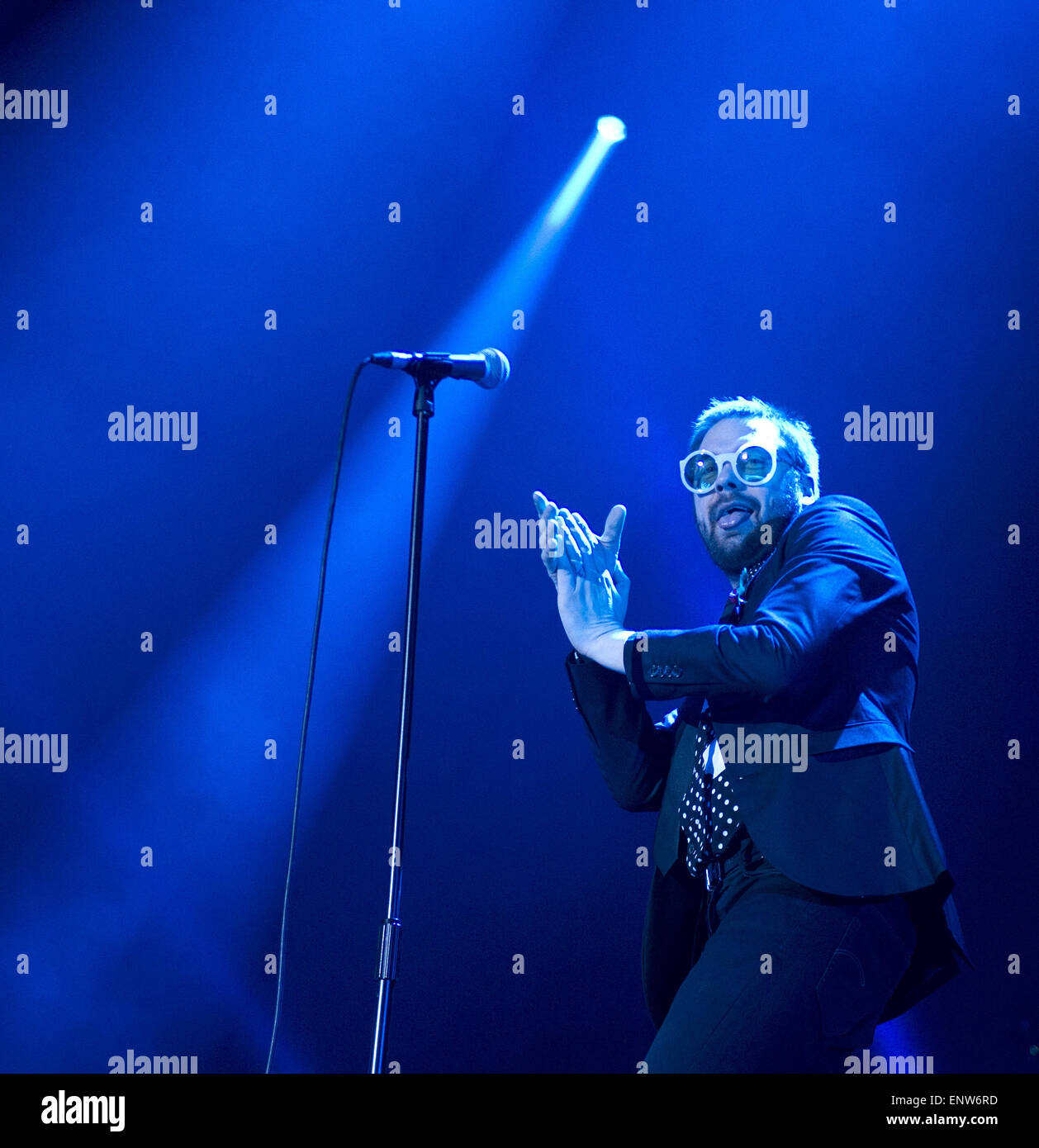 Rock band Kasabian performing live on stage at the Heineken Music Hall ...