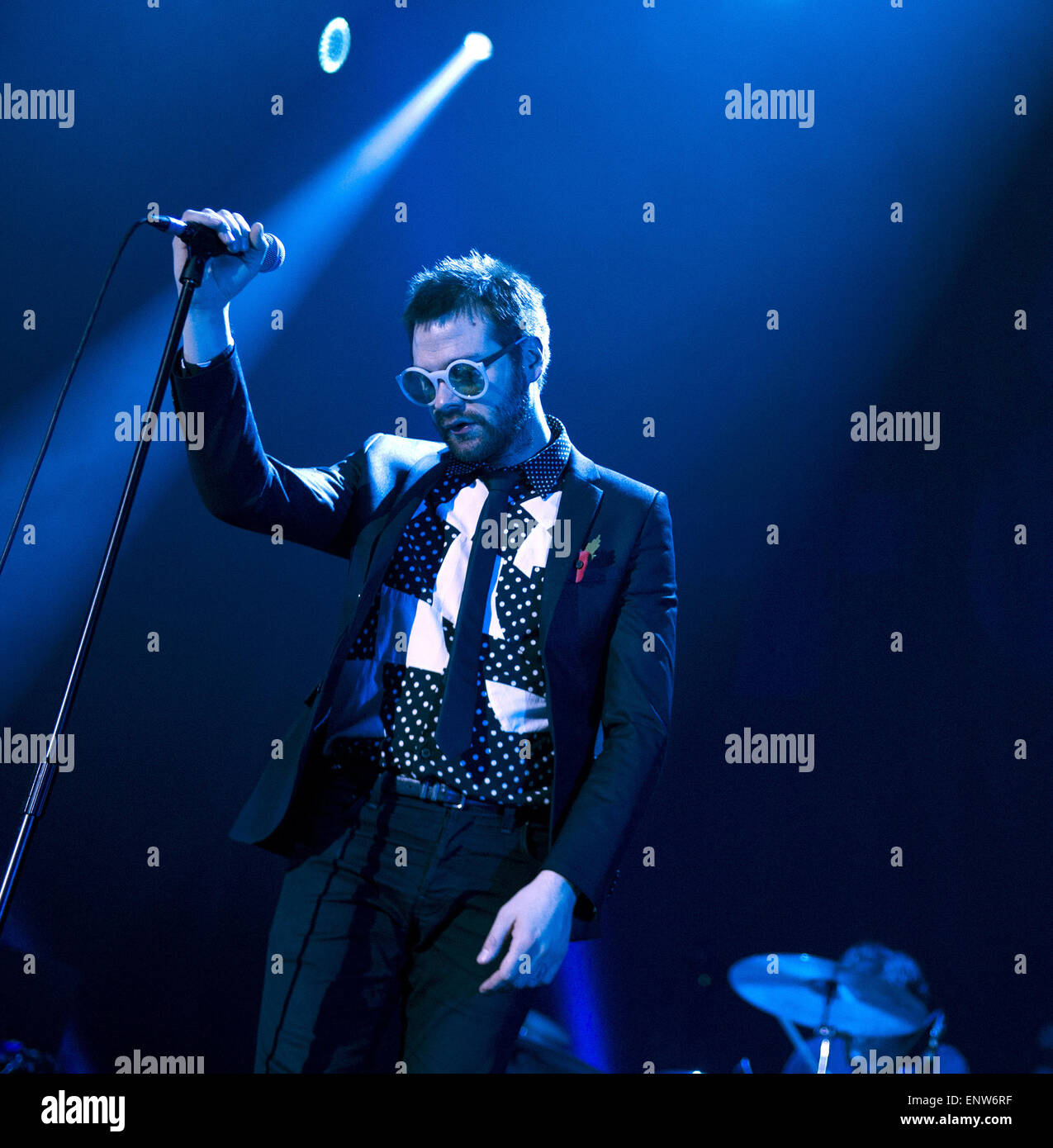Rock band Kasabian performing live on stage at the Heineken Music Hall ...