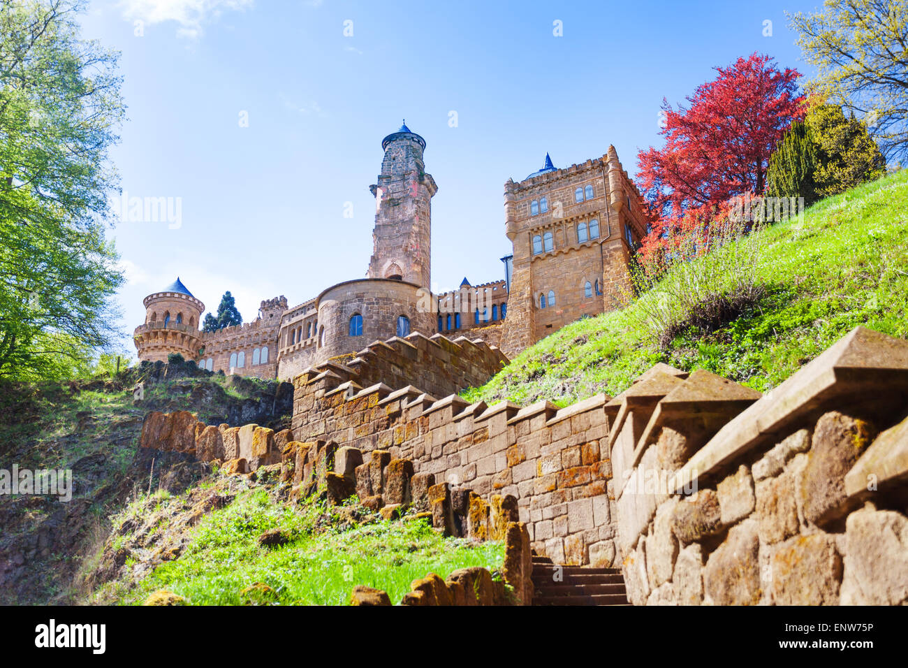 View of Lions castle Lowenburg in Kassel, Germany Stock Photo - Alamy