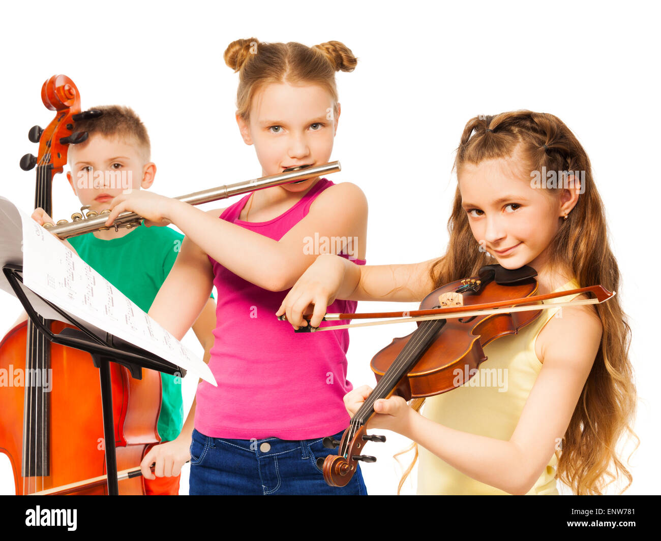 School children musical instruments hi-res stock photography and images ...