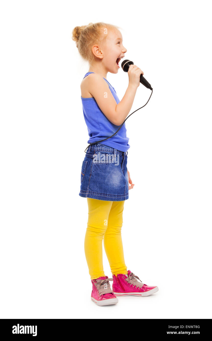 Hand holding microphone mouth singing Cut Out Stock Images & Pictures ...