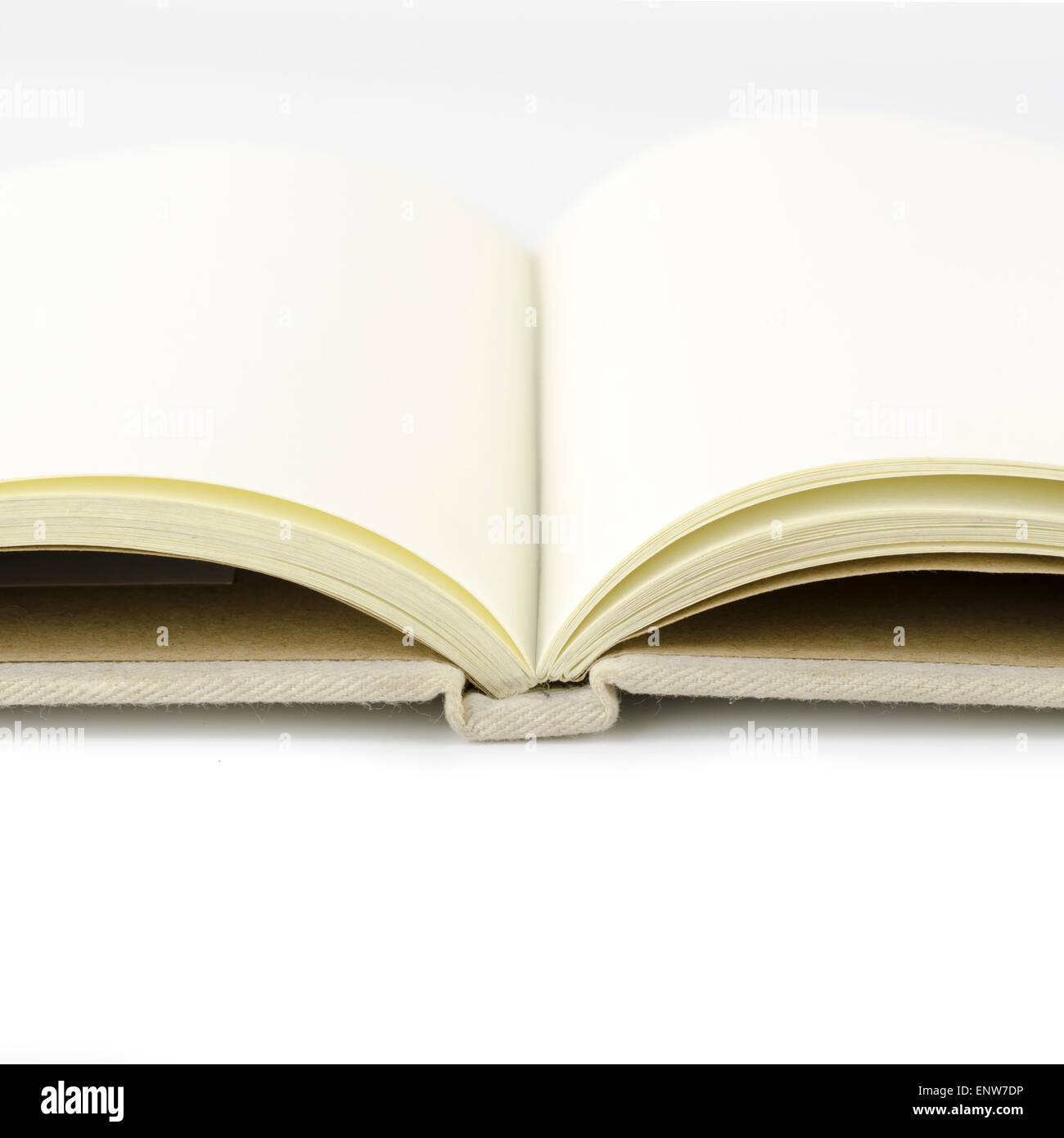 open diary isolated on white background Stock Photo - Alamy