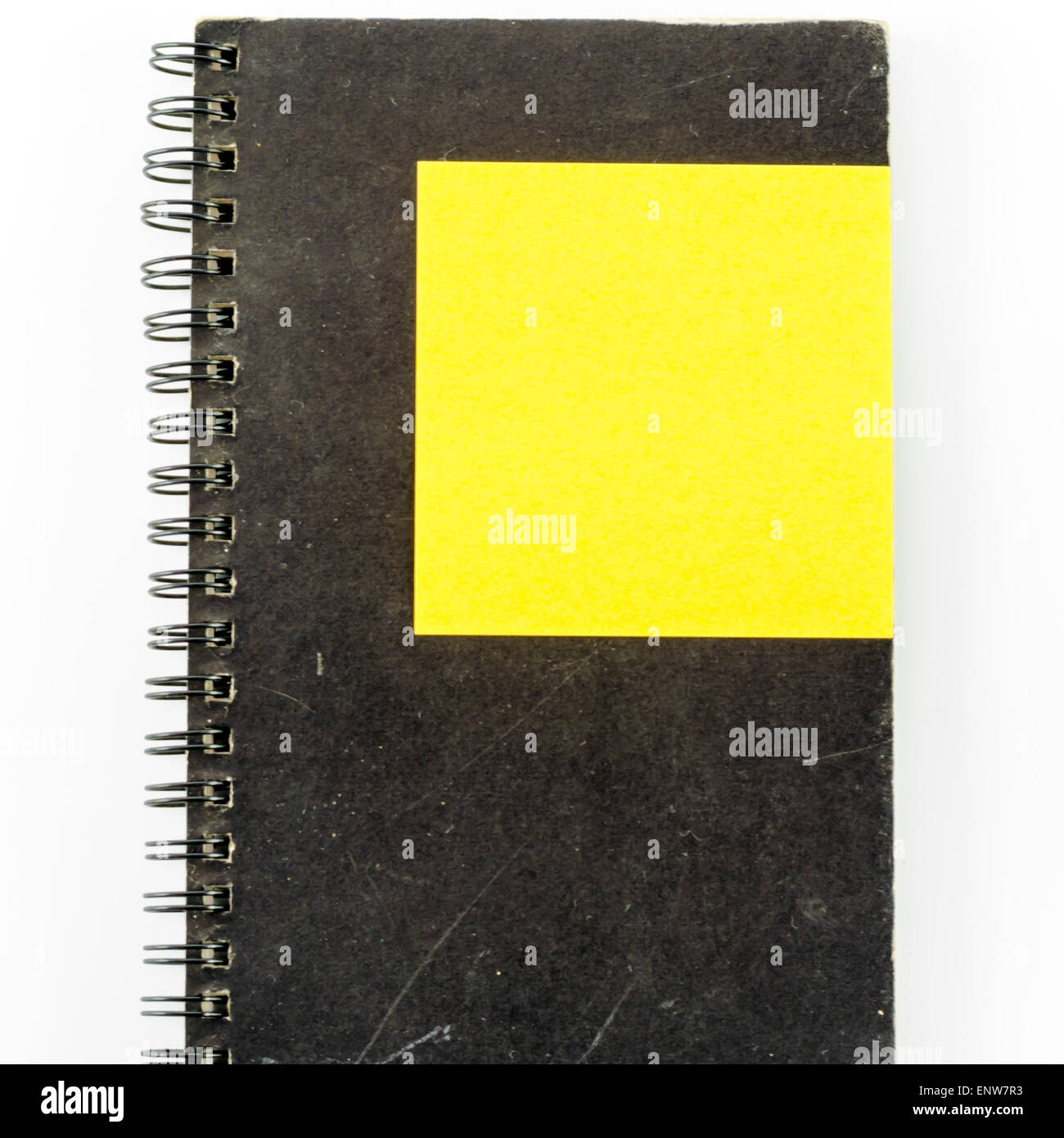 notebook and post it on a white background Stock Photo - Alamy