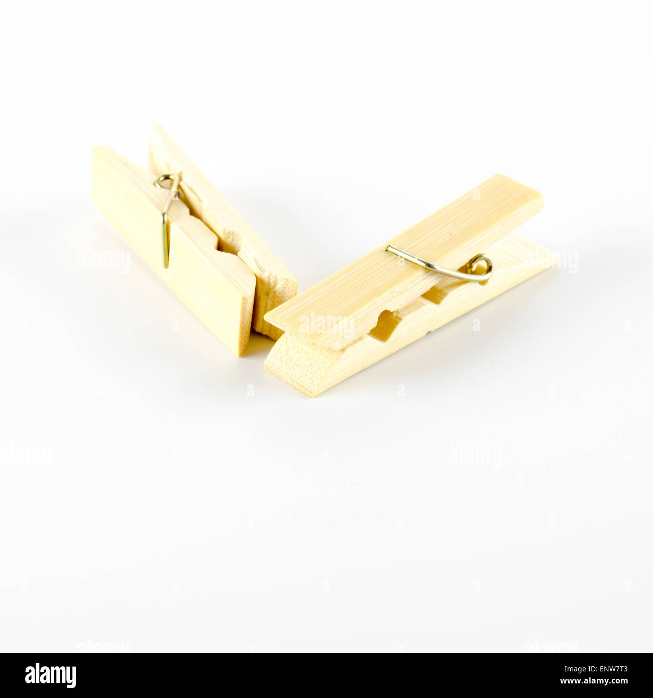 clothes pin on a white background Stock Photo - Alamy