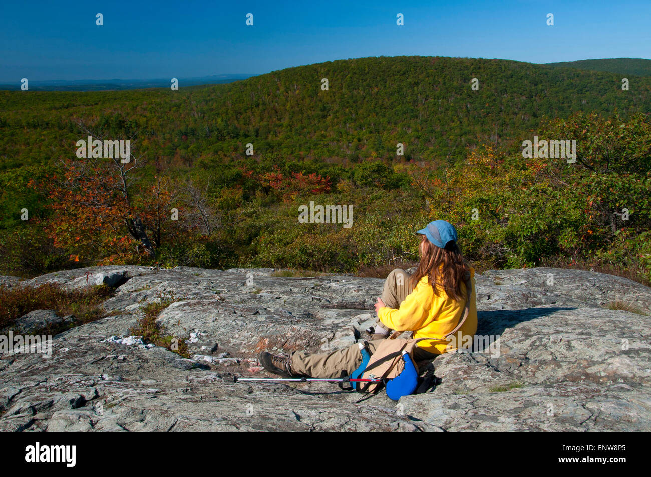 Outcrop view on Bear Mountain, Appalachian National Scenic Trail ...