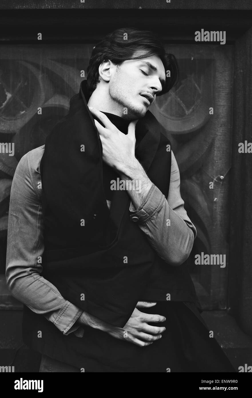 Male model Black and White Stock Photos & Images - Alamy