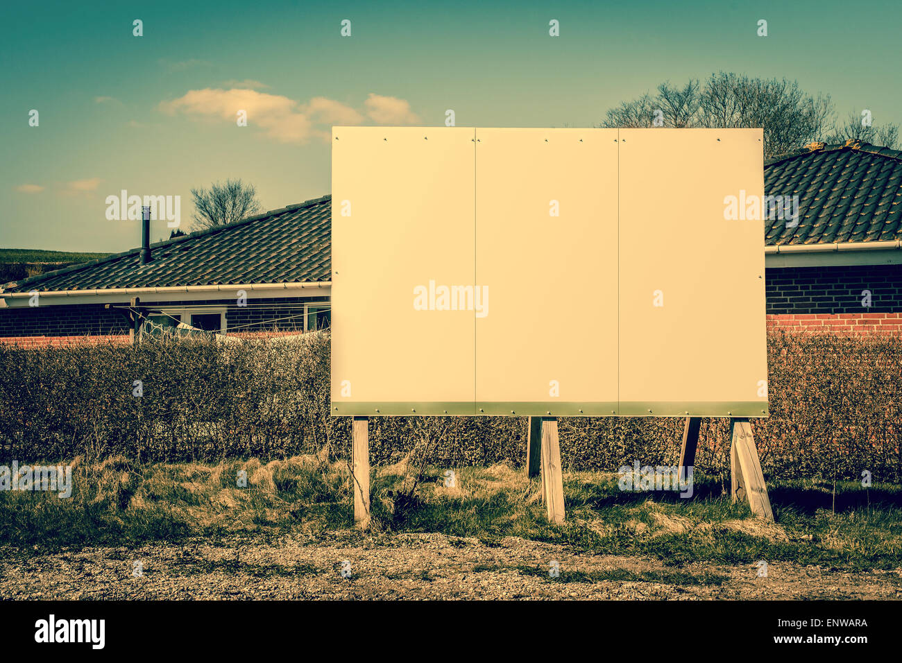 Big billboard sign in a neighborhood Stock Photo - Alamy