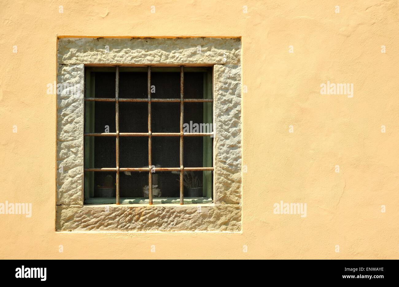 Window with bars Stock Photo - Alamy