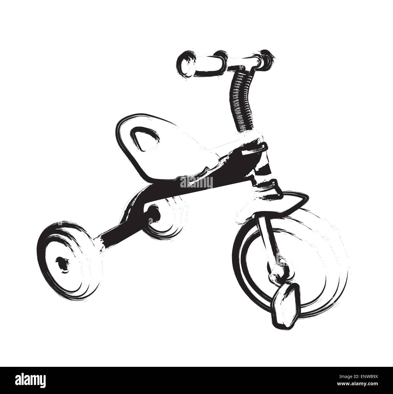 Children Bicycle with Three Wheels. Isolated Stock Vector Image & Art ...