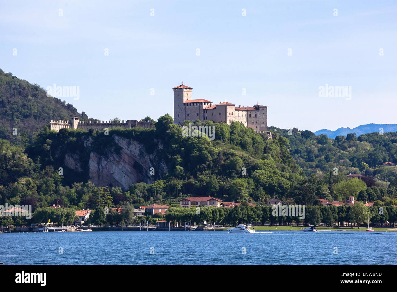 Rocca d'Angera Castle on Lake Maggiore Stock Photo - Alamy