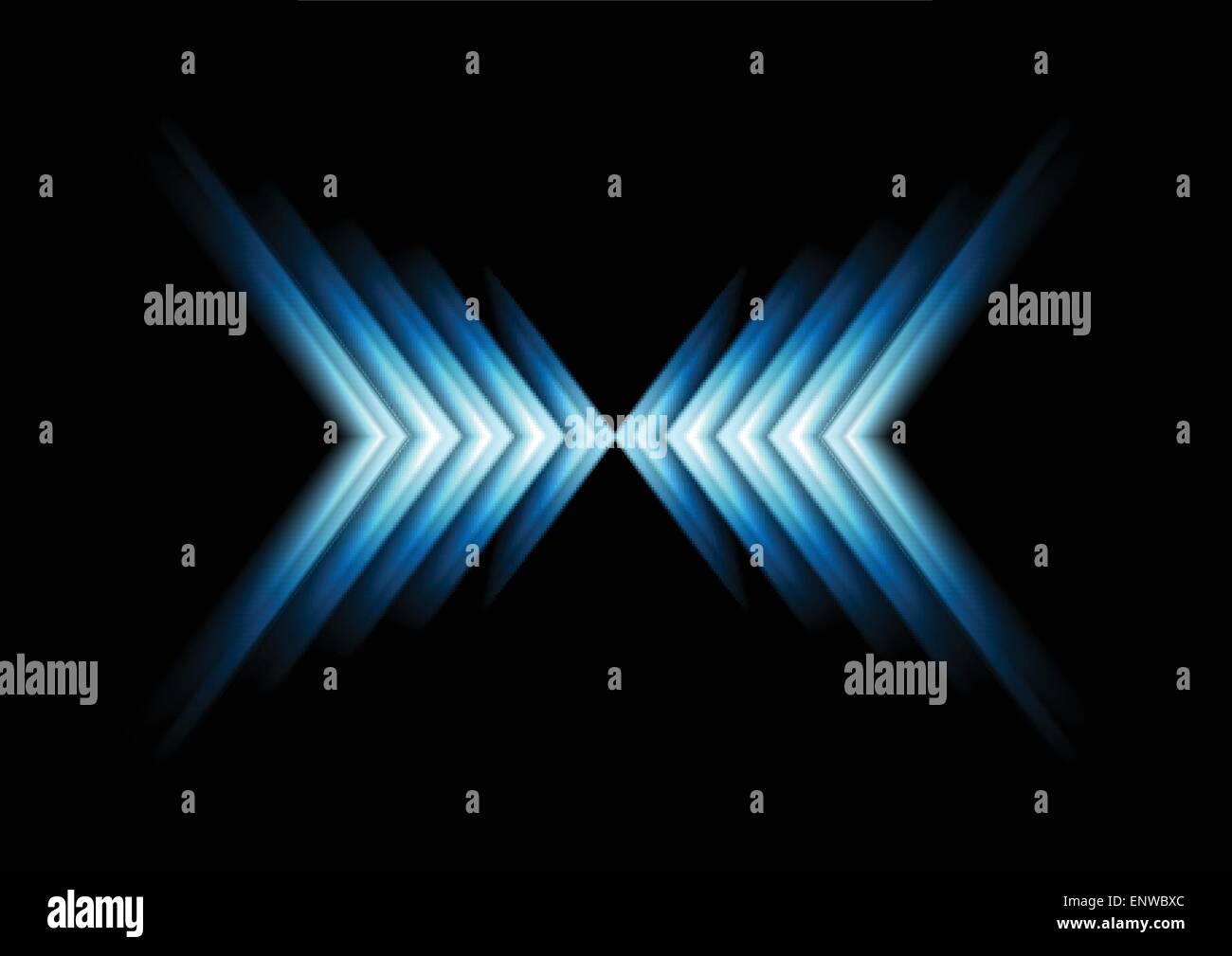 Glow blue arrows as X symbol. Vector background Stock Vector Image ...