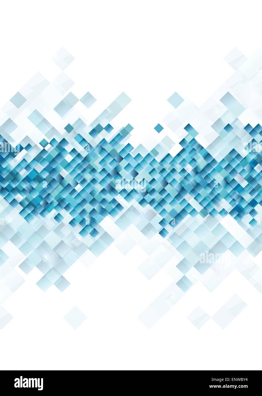 Blue tech squares on white background. Vector design Stock Vector Image ...