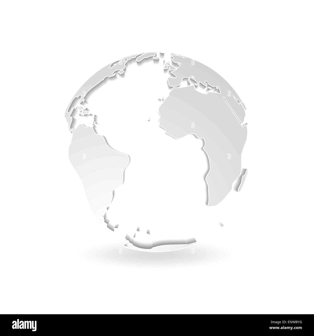 Grey 3d outline globe design. Vector background Stock Vector Image ...